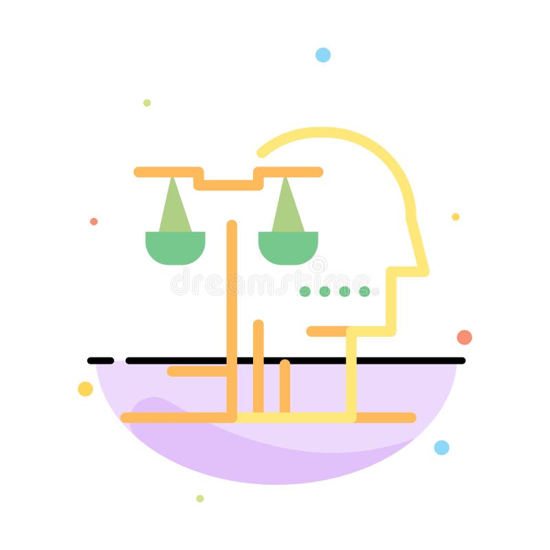 Choice, Court, Human, Judgment, Law Abstract Flat Color Icon Template ...