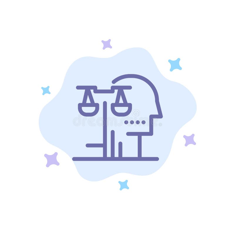 Choice, Court, Human, Judgment, Law Blue Icon on Abstract Cloud ...
