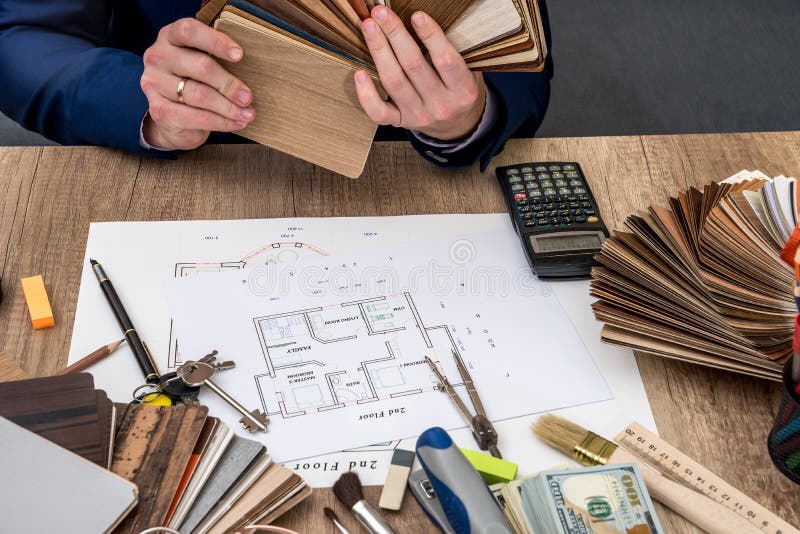 The Choice of Design for Future Home Stock Photo - Image of paperwork ...