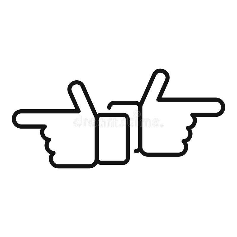 Choice Direction of Index Icon Outline Vector. Square Report Stock ...