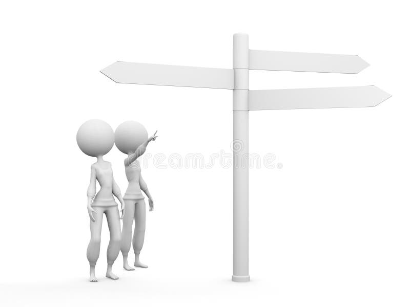 Choice and Directions Signs Stock Illustration - Illustration of guide ...