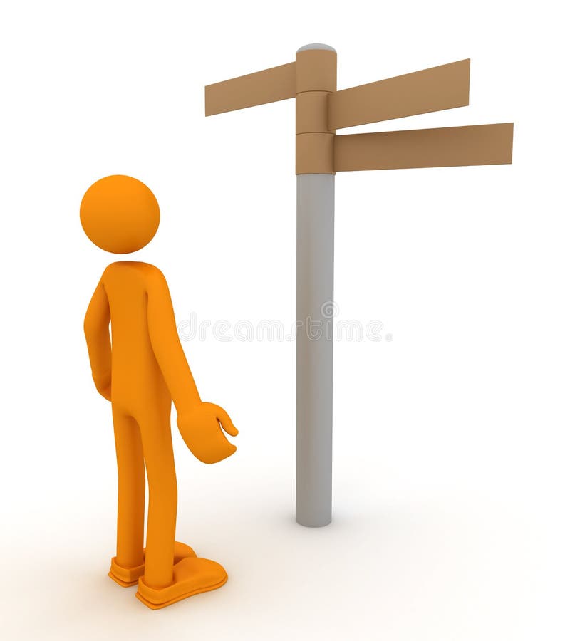 Choice and Directions Signs Stock Illustration - Illustration of guide ...