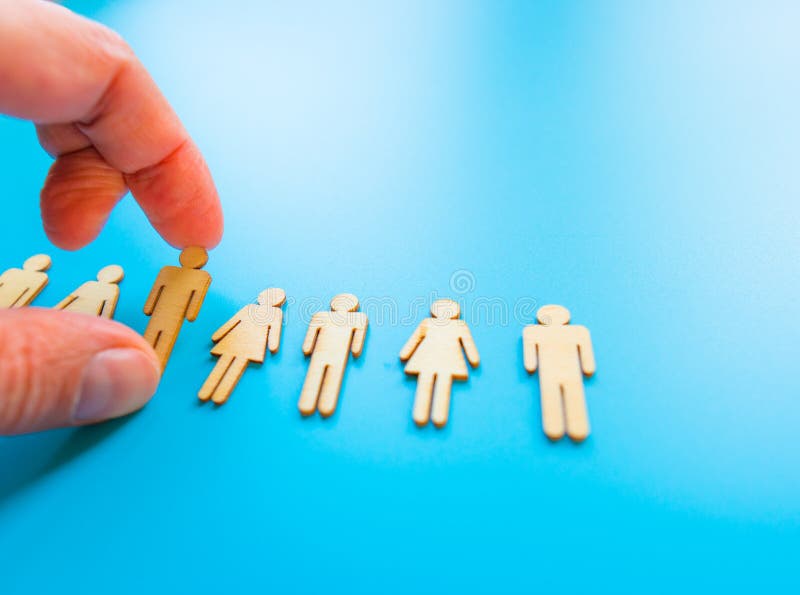 Choice of an Employee Leader from the Crowd. Man Holds an Employee in ...