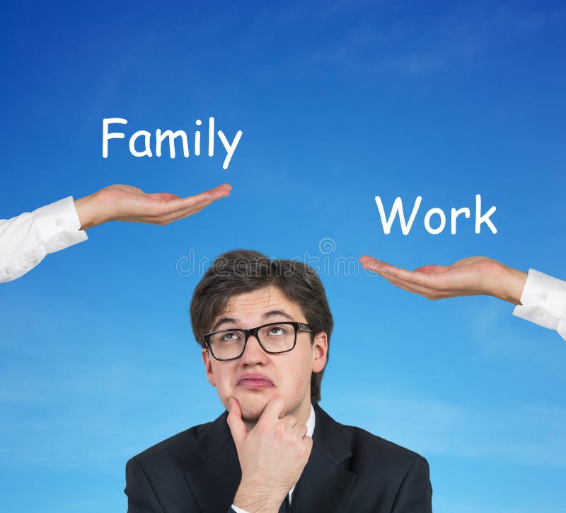 Choice of family or work stock photo. Image of career - 50105432