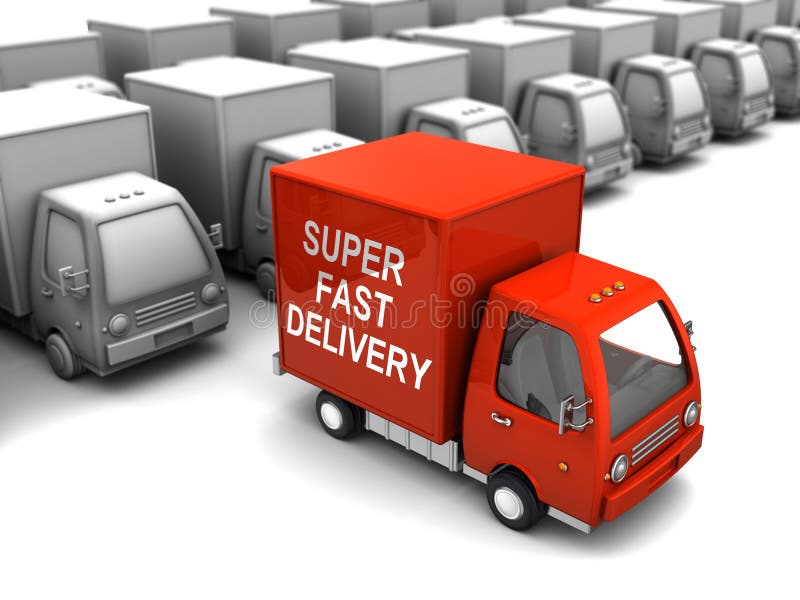 Fast delivery stock illustration. Illustration of quick - 30499807