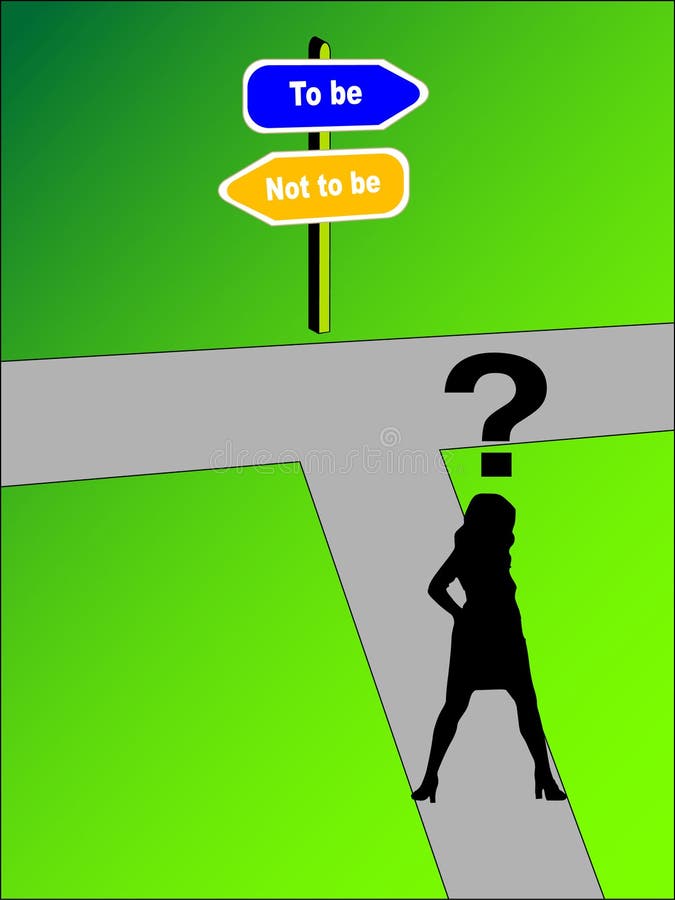 Choices Crossroads with Signs Stock Vector - Illustration of life ...