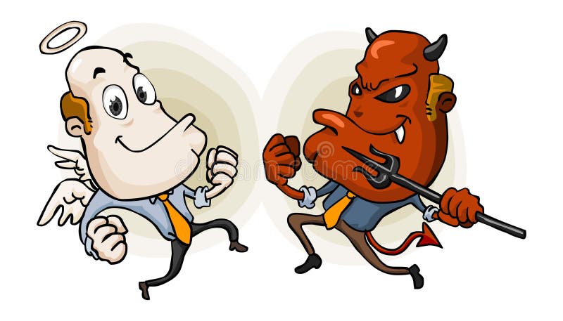 Choice between Good and Evil. Stock Vector - Illustration of detail ...