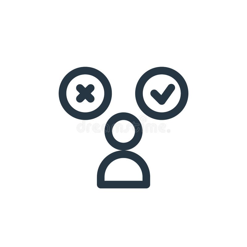 Choice Icon Vector from Ethics Concept. Thin Line Illustration of ...