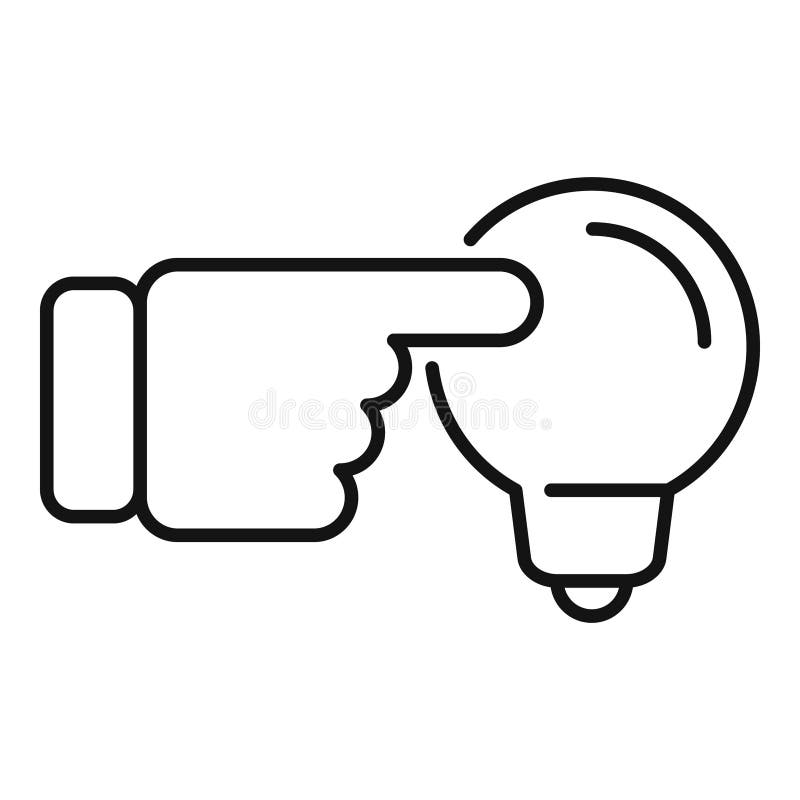 Choice Idea Bulb Icon Outline Vector. Generation Explore Stock ...