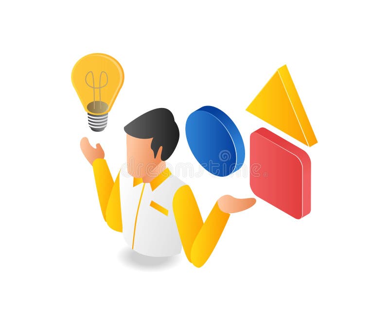 Choice of Ideas for Making Geometric Objects Stock Illustration ...