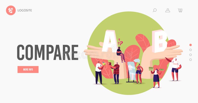 Choice Landing Page Template. People Make Important Decision. Tiny ...