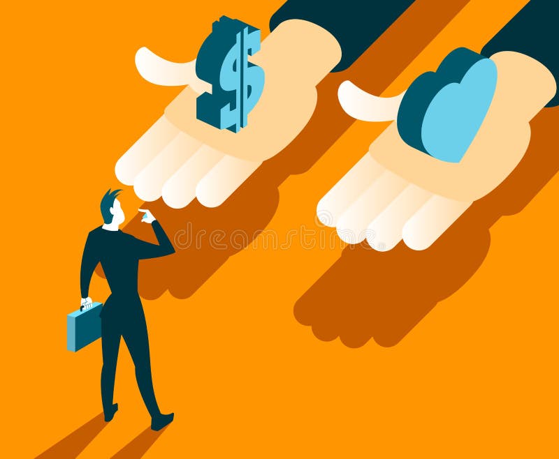 The Choice between Money and Knowledge Stock Vector - Illustration of ...