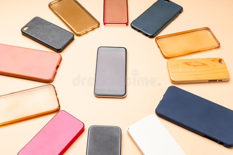 Choice of Multicolored Plastic Back Covers for Mobile Phones on Neutral ...