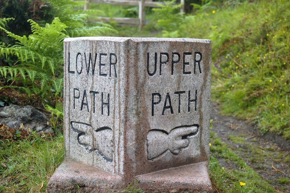 A Choice of Paths stock image. Image of path, marking - 21318093