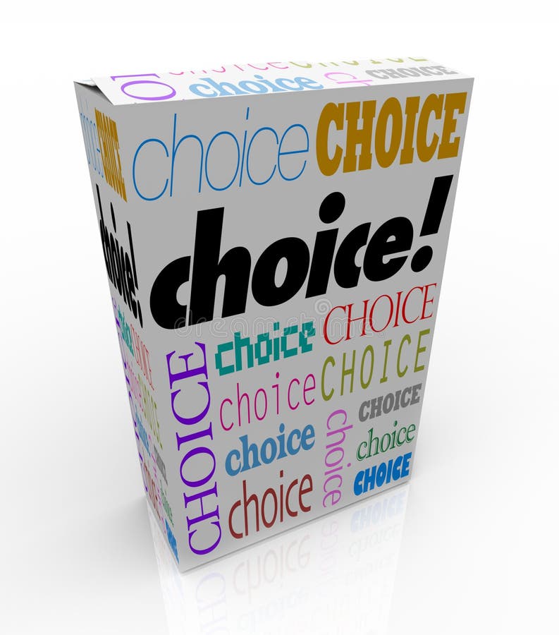 Choice - Product Box Alternative To Choose Stock Illustration ...