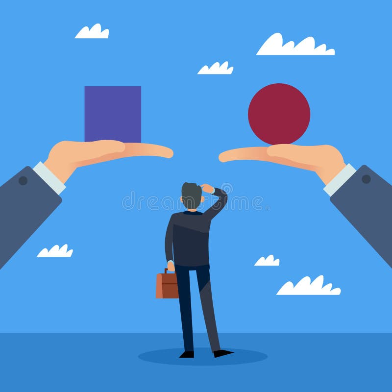 Choice. Providing an Opportunity Stock Vector - Illustration of dilemma ...