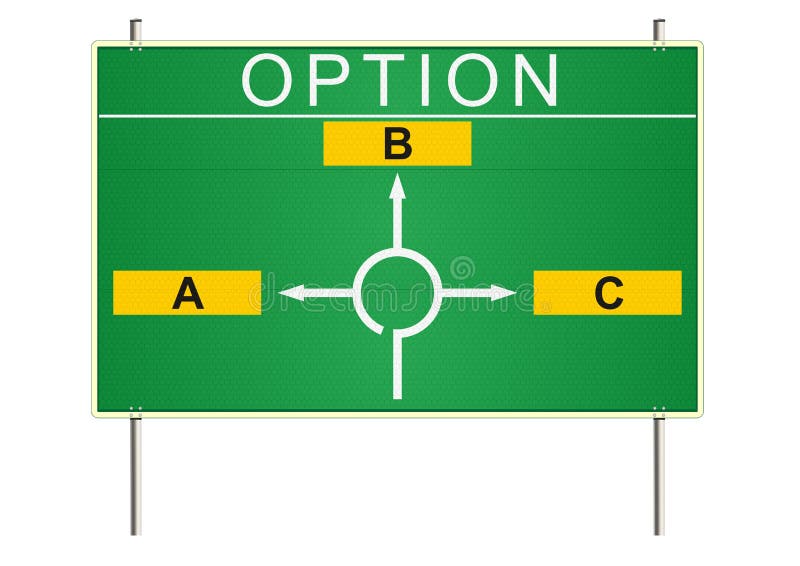 Choice road sign stock illustration. Illustration of challenge - 49881805