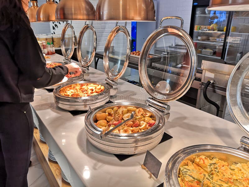 Choice of salads, buffet stock image. Image of green - 238632253