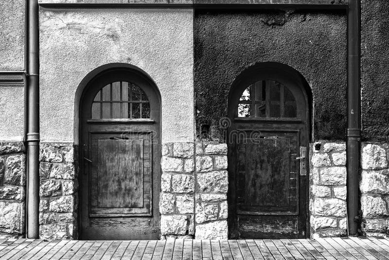 Choice between Two Alternatives. Two Different Doors Stock Image ...