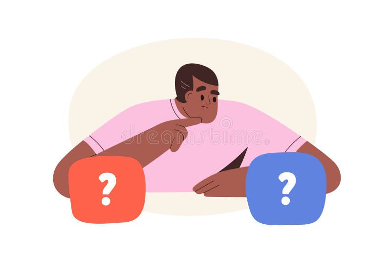 Choice between Two Options. Dilemma Concept Stock Vector - Illustration ...