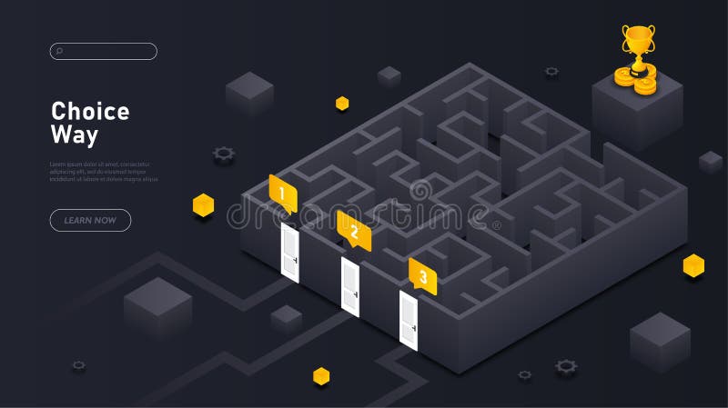 Choice way concept stock vector. Illustration of right - 262667997