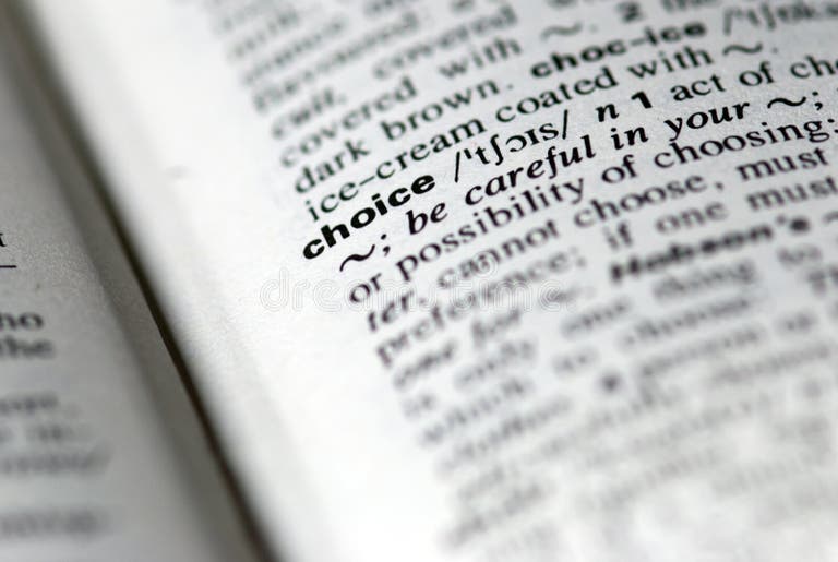 Choice word stock photo. Image of board, choose, english - 7455310