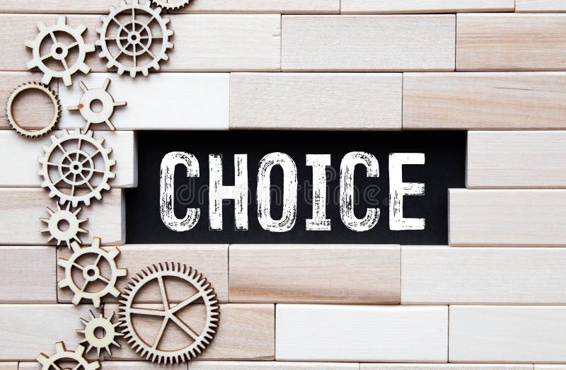 CHOICE Word Made with Building Blocks, Concept Stock Photo - Image of ...