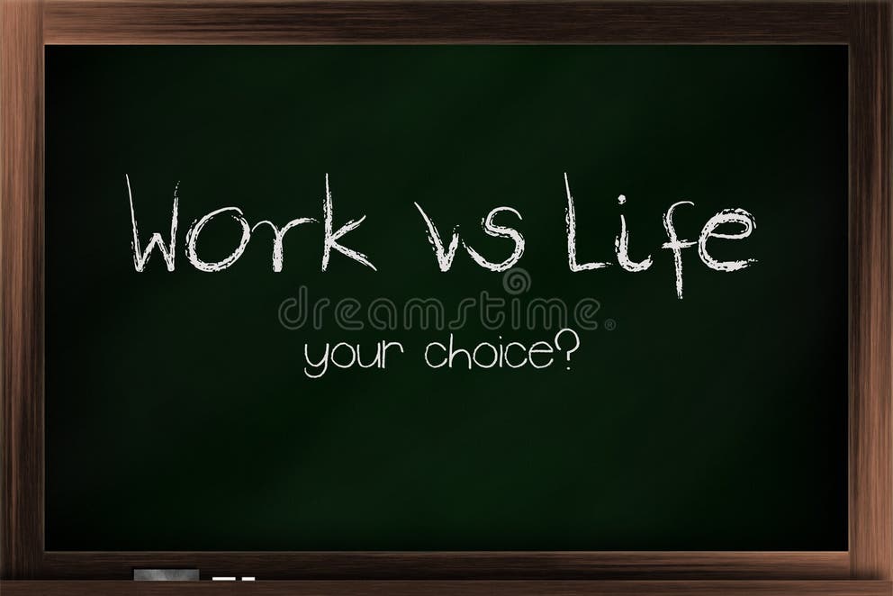 Choices of work vs life stock illustration. Illustration of balance ...