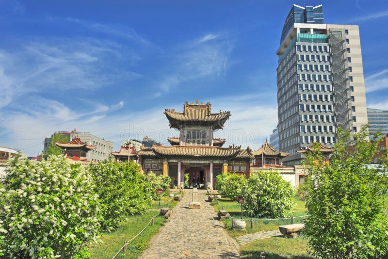The Choijin Lama Temple Monastery in Ulaanbaatar, Mongolia. Stock Image ...