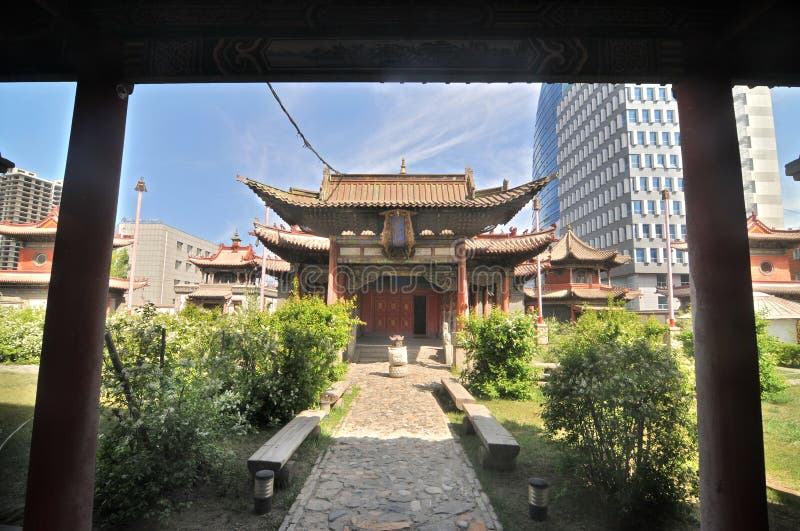 The Choijin Lama Temple Monastery in Ulaanbaatar, Mongolia. Stock Image ...