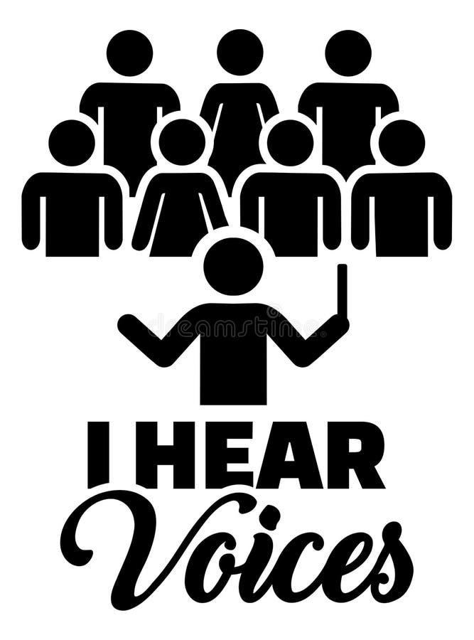 Choir I hear voices stock vector. Illustration of group - 171703636