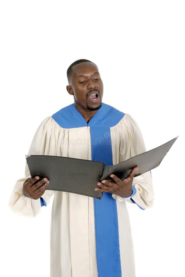 Choir Member Singing 1 stock image. Image of music, performer - 975817