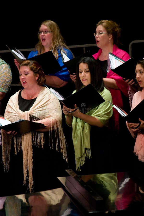 Choir singing editorial stock photo. Image of manassas - 40418313