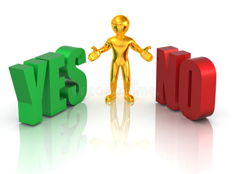 Choise YES or NO stock illustration. Illustration of business - 9299103