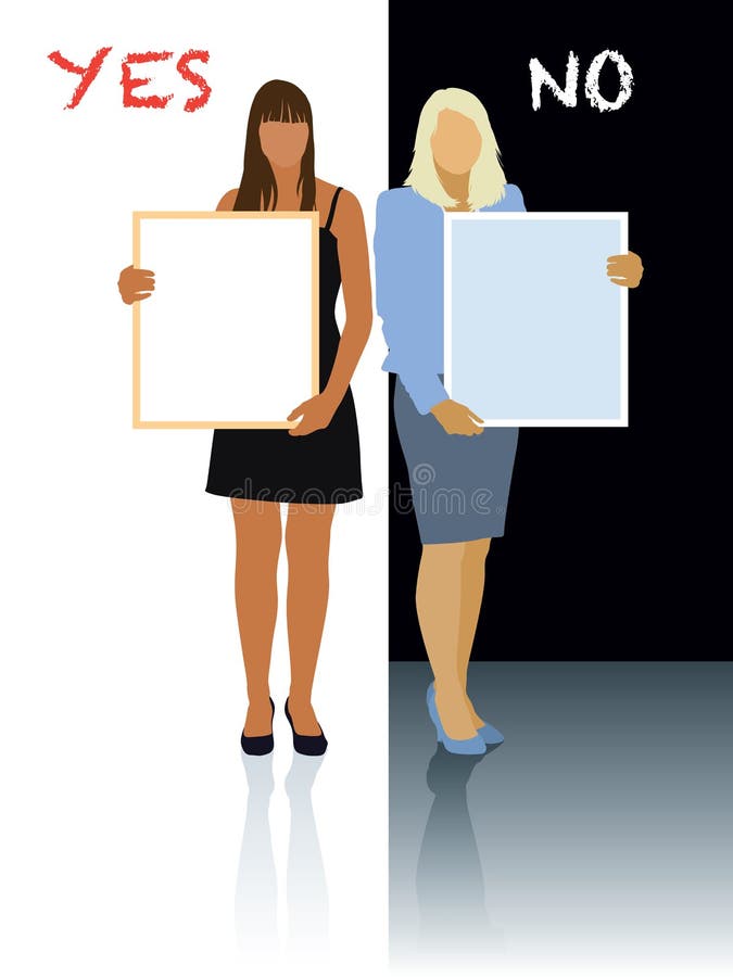 Choix illustration de vecteur. Illustration du businesswoman - 51138861