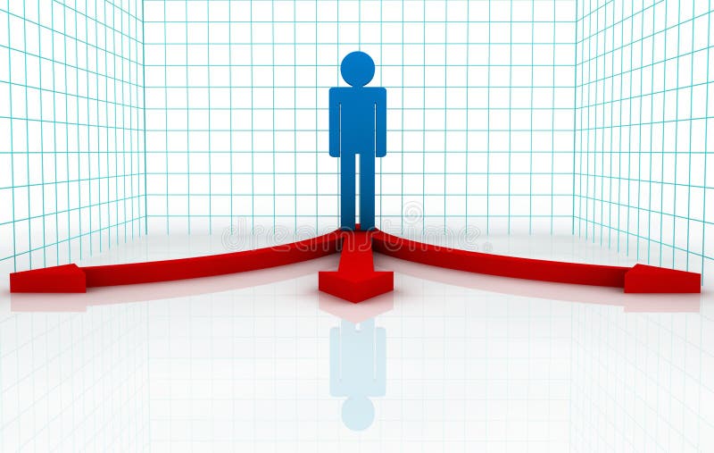 3d Choix Difficiles De L'homme Trois Illustration Stock - Illustration ...