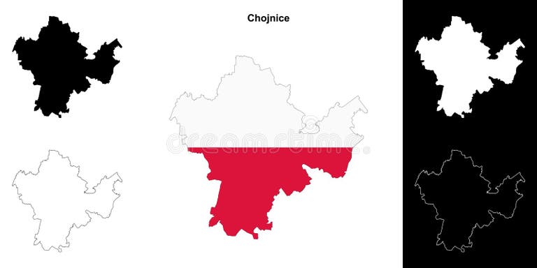 Chojnice outline map stock vector. Illustration of silhouette - 356912918