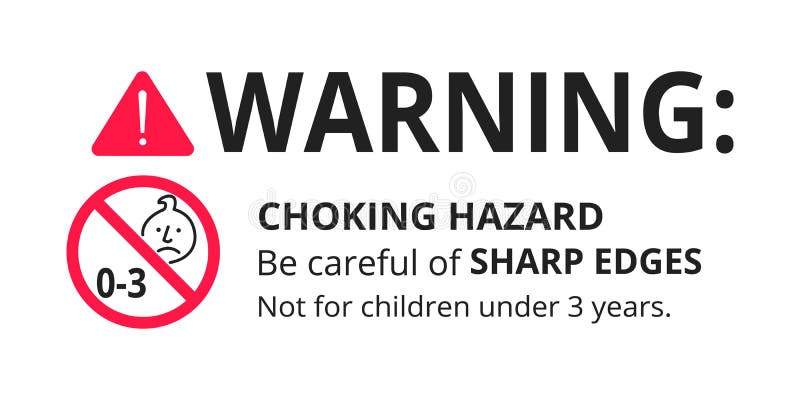 Choking Hazard Forbidden Sign Sticker Not Suitable for Children Under 3 ... Choking Hazard Forbidden Sign Sticker Not Suitable for Children Under 3 ...