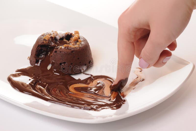 Choko stock image. Image of chocolate, cream, bakery, plate - 9662075