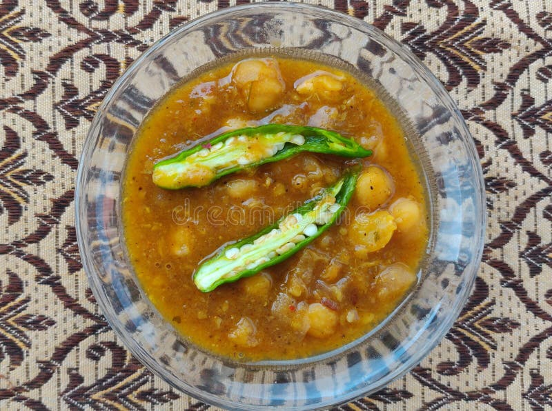 Chola / Chole / Choley or Chic Peas Curry Stock Photo - Image of ...