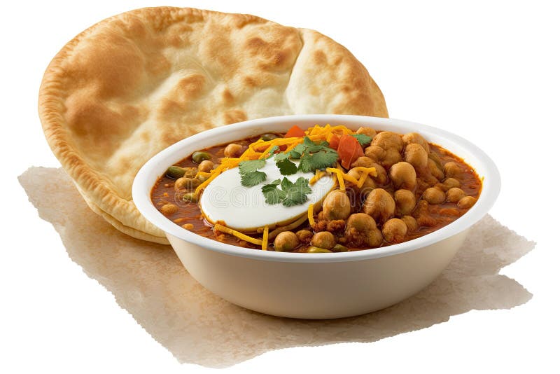 Chole Bhature on a Transparent Background. Generative AI Stock Photo ...