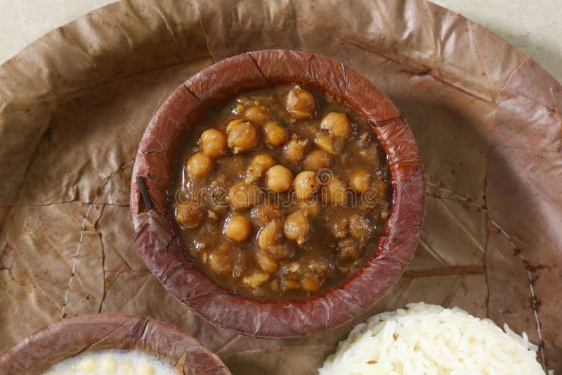 Chole Chawal or Chole Masala Rice, Indian Dish Stock Photo - Image of ...