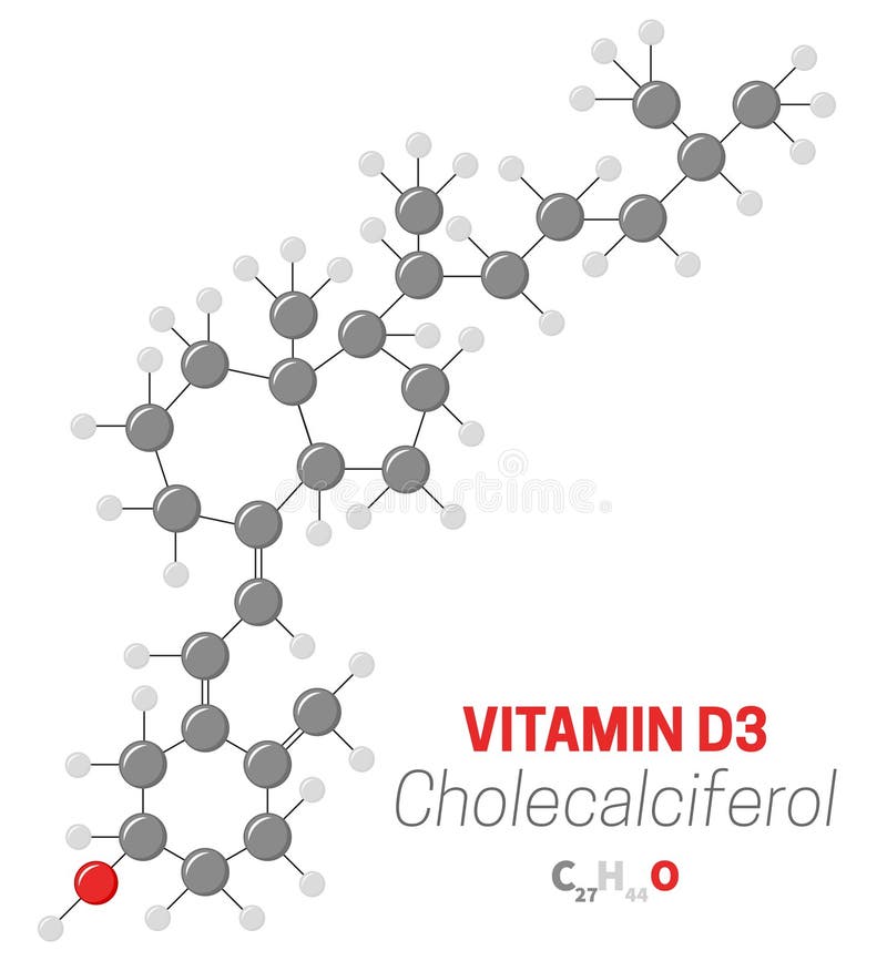 Cholecalciferol D3 Vitamin Molecule Stock Vector - Illustration of ...