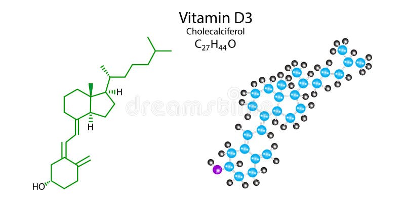 Cholecalciferol Molecular Structure. Vitamin D3 Skeletal Formula ...