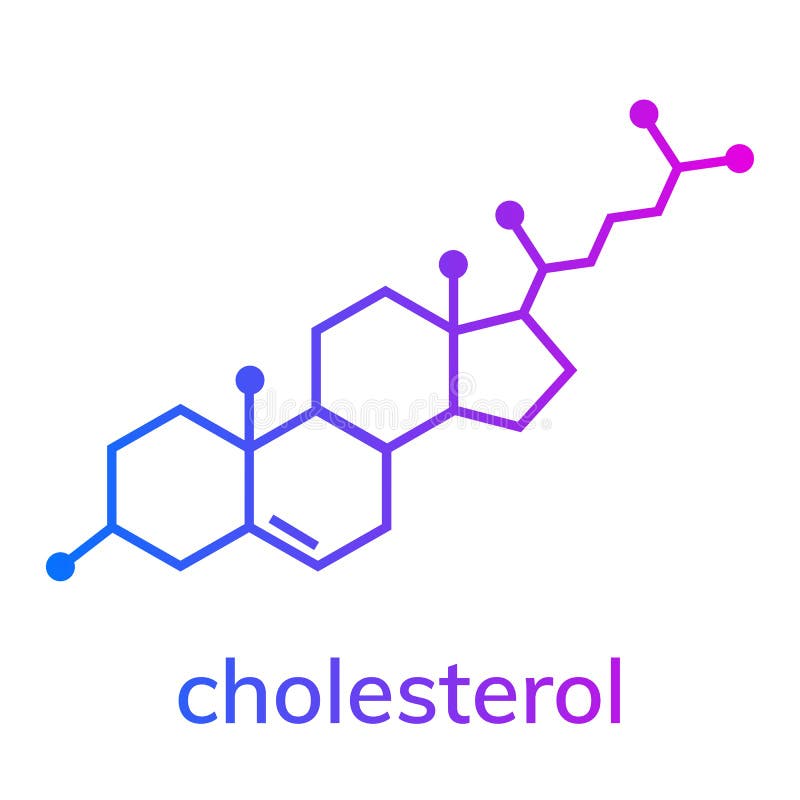 Cholesterol. Chemical Structural Formula and Model of Molecule. C27H46O ...