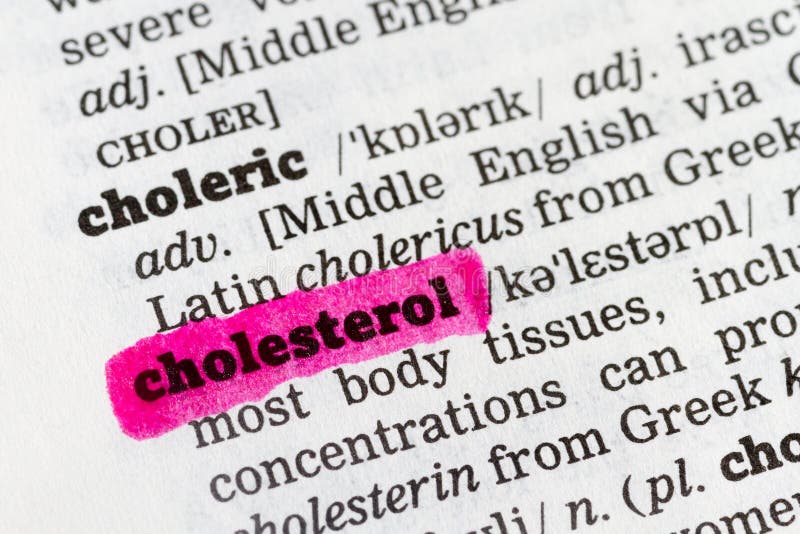 Cholesterol Dictionary Definition Stock Image - Image of white, black ...