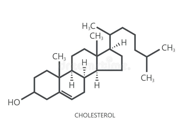 Cholesterol Formula on White Background. 3d Cholesterol Formula Stock ...