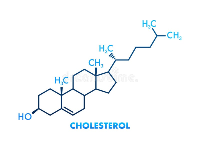 Cholesterol Formula on White Background. 3d Cholesterol Formula Stock ...