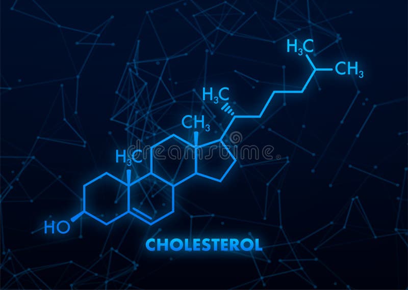 Cholesterol Formula on White Background. 3d Cholesterol Formula Stock ...