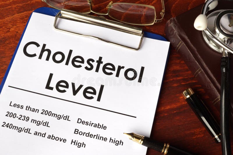 Cholesterol Level Chart on a Table. Stock Image - Image of concept ...